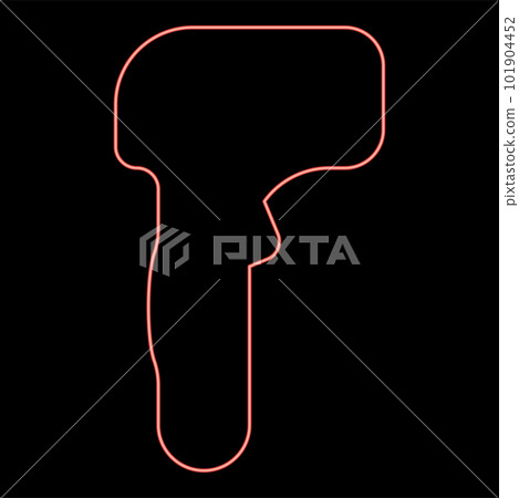 Neon contactly thermometer pyrometer medical... - Stock Illustration ...