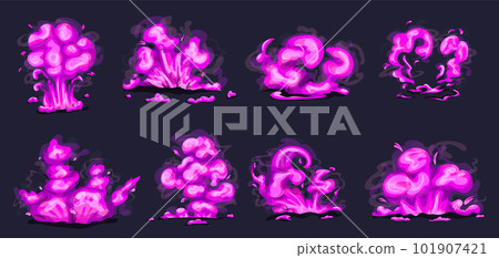 Pink fire explosion ui animation sprite vector...-插圖素材 [101907421 ...
