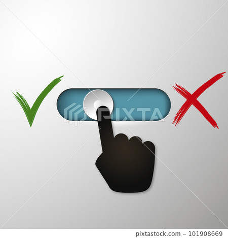 Hand selection yes or no design - Stock Illustration [101908669] - PIXTA