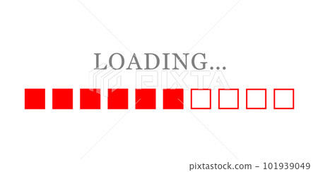 Loading Bar Red Loading Bar Illustration Pack. Make Progress Bar Icon,