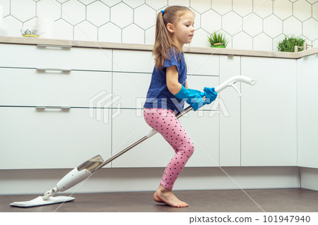 Portrait of funny little preteen girl wearing... - Stock Photo ...