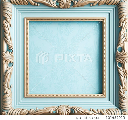 Beautiful antique wooden square frame, classic... - Stock Illustration ...