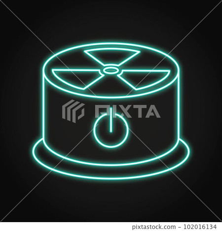 Nuclear button neon line icon - Stock Illustration [102016134] - PIXTA