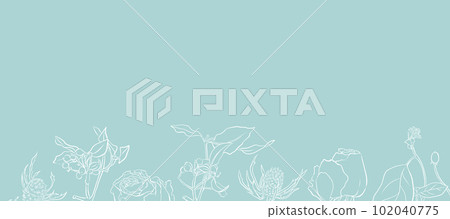 Line drawings of pretty flowers such as roses... - Stock Illustration ...