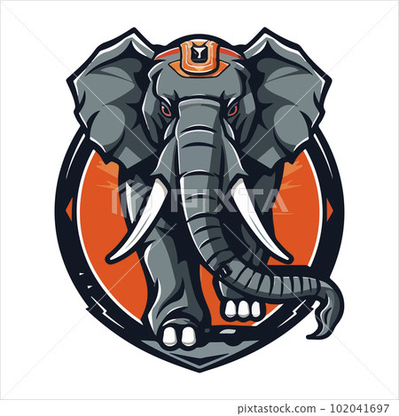 elephant mascot logo design vector with modern... - Stock Illustration ...