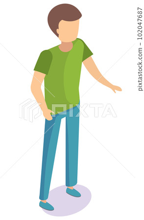 Cartoon Man Character Isolated Template Vector - Stock Illustration ...