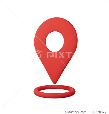 3d rendering location minimal icon - Stock Illustration [102220377] - PIXTA