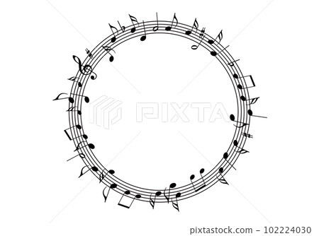 Musical note circle (background/copy... - Stock Illustration [102224030 ...