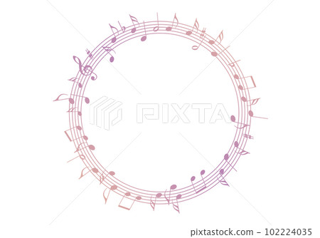 Musical note circle (background/copy... - Stock Illustration [102224035 ...