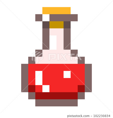 Pixel art: medicine, potion (red) - Stock Illustration [102230834] - PIXTA