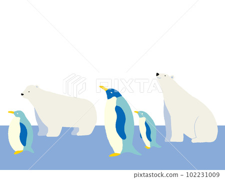 Penguins And Polar Bears Background Winter Together, Penguin, Love