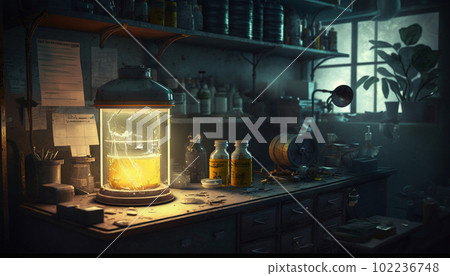 Laboratory / SF space animation background - Stock Illustration ...