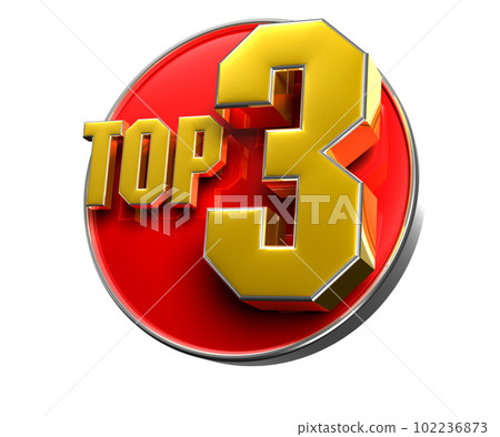 Top 3 3D . - Stock Illustration [102236873] - PIXTA