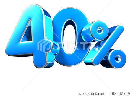 Sky blue 40 Percent 3d. - Stock Illustration [102237569] - PIXTA