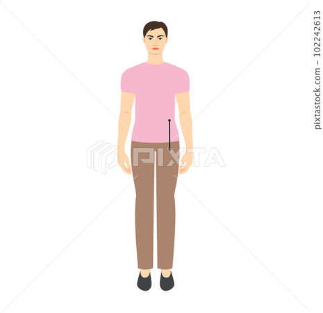 Men to do body rise measurement body with... - Stock Illustration ...