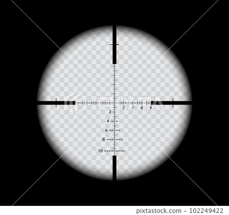 Military sniper scope with crosshair sight view... - Stock Illustration [102249422] - PIXTA