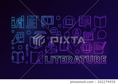 Literature vector colorful illustration - Stock Illustration [102274459 ...