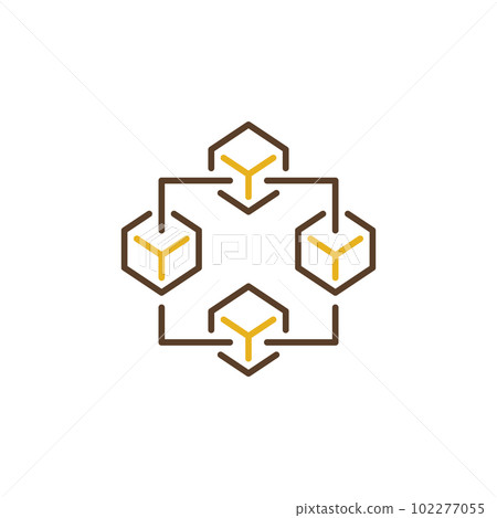 Blockchain creative icon. Block chain vector...-插圖素材 [102277055] - PIXTA圖庫