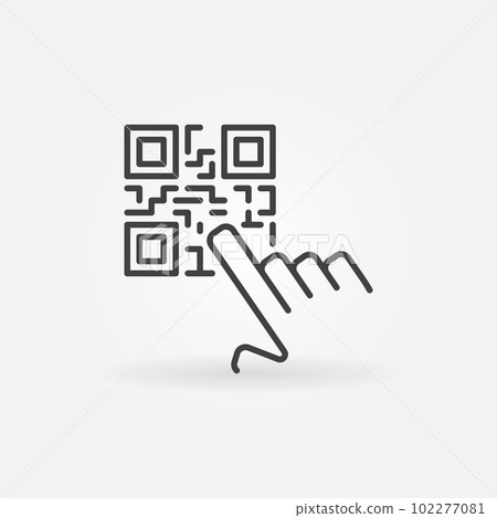 Qr Codevector QR Quick Response Code Vector Concept Linear Icon