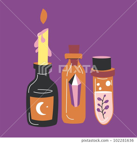 Magic ingredients for spells and witchcraft vector - Stock Illustration ...