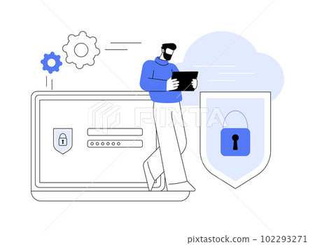 Cloud computing security abstract concept... - Stock Illustration [102293271] - PIXTA
