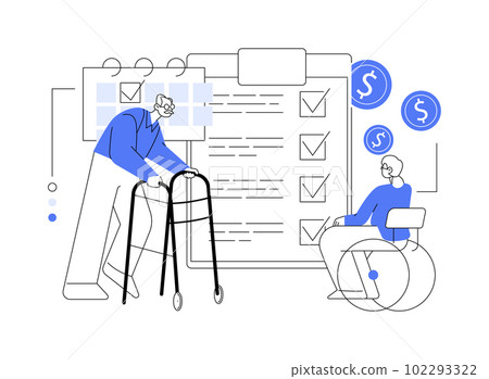 Social-security benefit abstract concept vector... - Stock Illustration ...