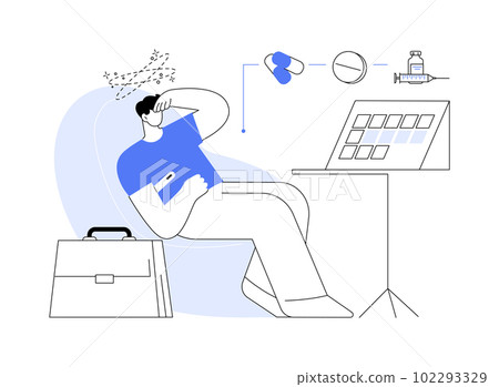 Sick leave abstract concept vector illustration. - Stock Illustration ...