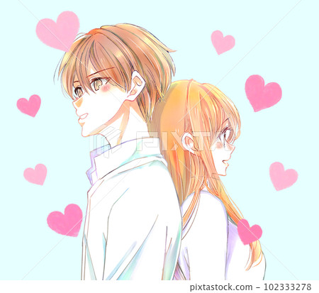 Anime Couple Back To Back