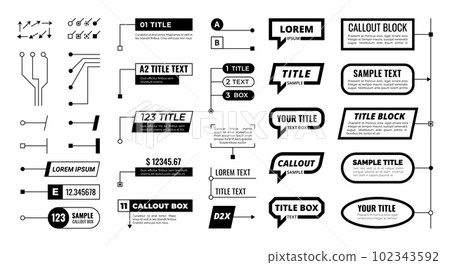 Callout. Title box, design label infographic... - Stock Illustration ...