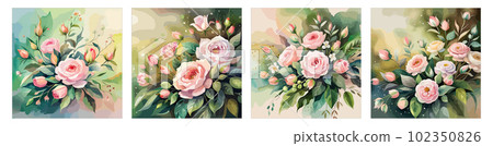 Heart shaped, Romantic heart vignette made... - Stock Illustration ...