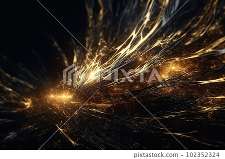 Network technology futuristic tech gold... - Stock Illustration ...