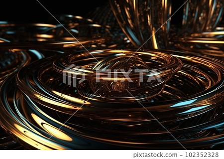 Network technology futuristic tech gold... - Stock Illustration ...