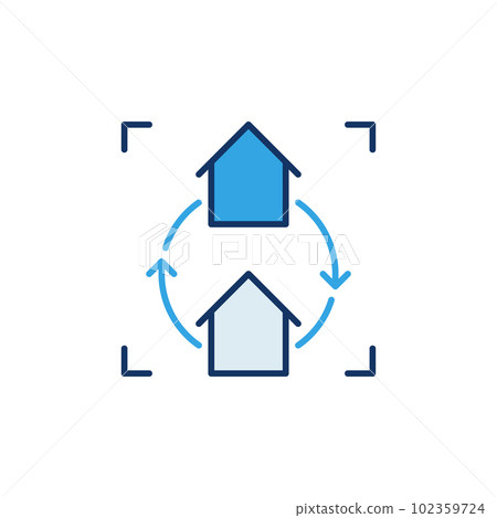 House Exchange vector Real Estate concept... - Stock Illustration ...