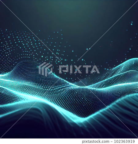 abstract futuristic digital big data landscape... - Stock Illustration ...