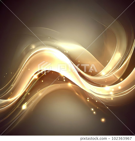 Abstract shiny color gold wave design element. - Stock Illustration ...