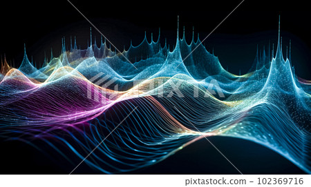 beautiful wavelength - Stock Illustration [102369716] - PIXTA