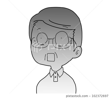 old man who turned pale - Stock Illustration [102372697] - PIXTA