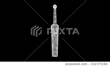 3D Electric toothbrush on black background.... - Stock Illustration ...