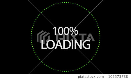 Circular loading indicator with green dots.... - Stock Illustration [102373788] - PIXTA