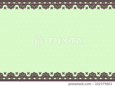 Background lace border and dot pattern green - Stock Illustration ...