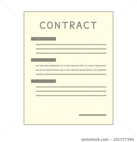 yellow contract - Stock Illustration [102377394] - PIXTA