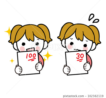 Illustration set for children's test grades - Stock Illustration ...