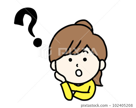 Wondering woman ② - Stock Illustration [102405208] - PIXTA