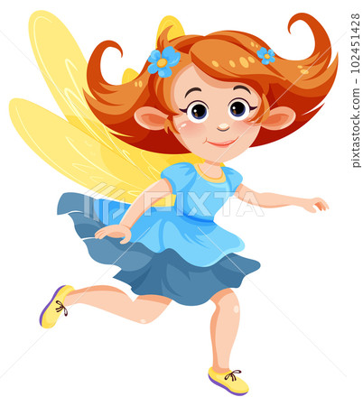 Beautiful fairy cartoon character - Stock Illustration [102451428] - PIXTA