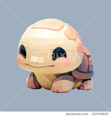 Cute little tortoise with a kind smiling face... - Stock Illustration ...