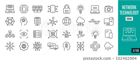 Best collection Network and technology line... - Stock Illustration ...
