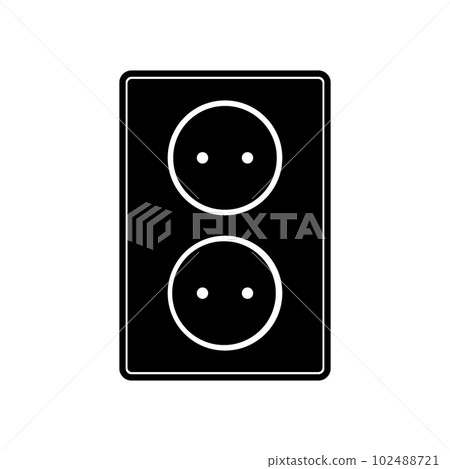 Wall socket icon on white. - Stock Illustration [102488721] - PIXTA