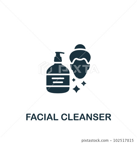 Facial cleanser icon. Monochrome simple sign...-插圖素材 [102517815] - PIXTA圖庫