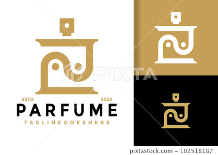 Letter N Parfume Bottle Logo vector icon... - Stock Illustration ...