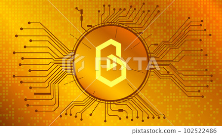 Band Protocol cryptocurrency token symbol of... - Stock Illustration ...